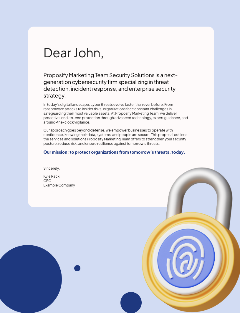 Cybersecurity Proposal Template to Win More Clients | Proposify